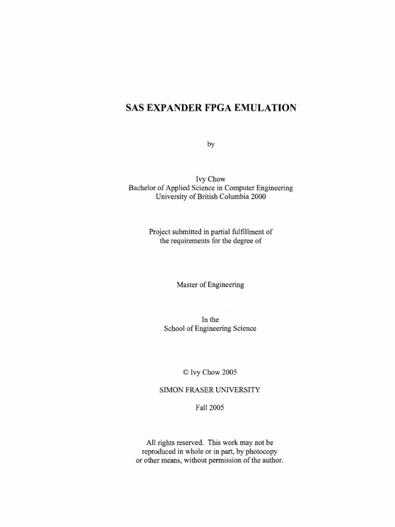 SAS Expander FPGA Emulation | PDF | Field Programmable Gate Array | Hardware Description Language