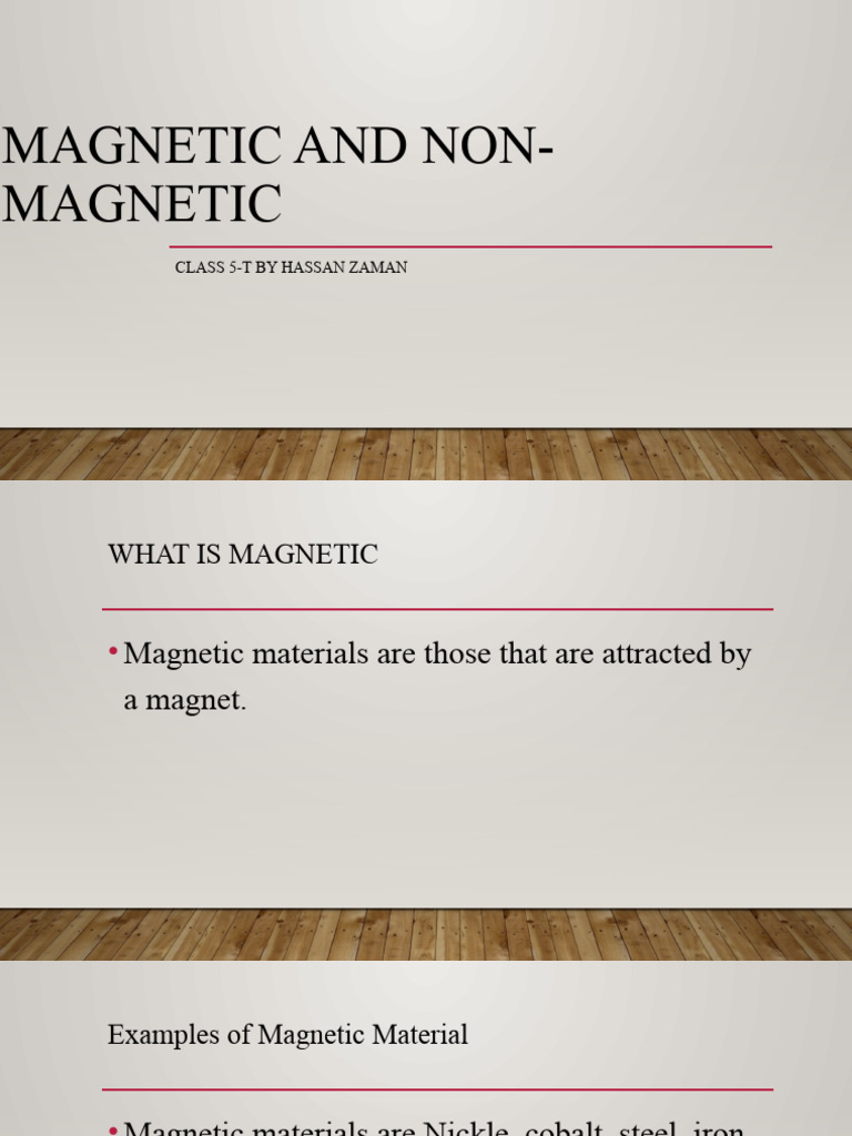 Magnetic and Non-Magnetic | PDF