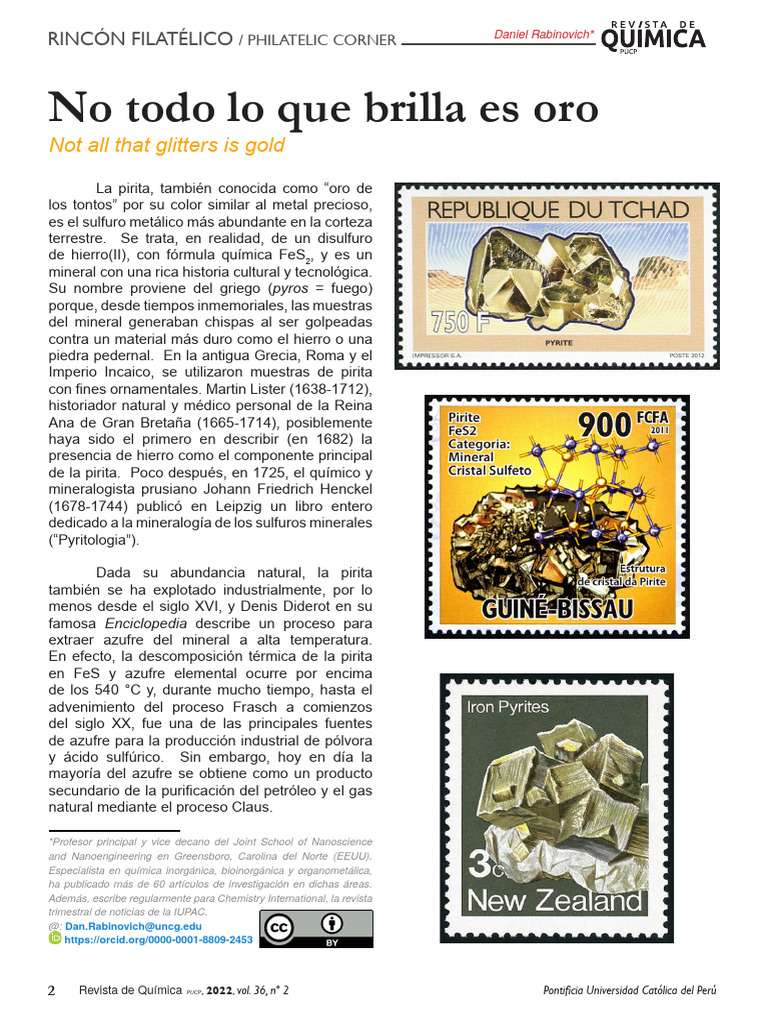 No Todo Lo Que Brilla Es Oro | PDF | Minerales | Azufre
