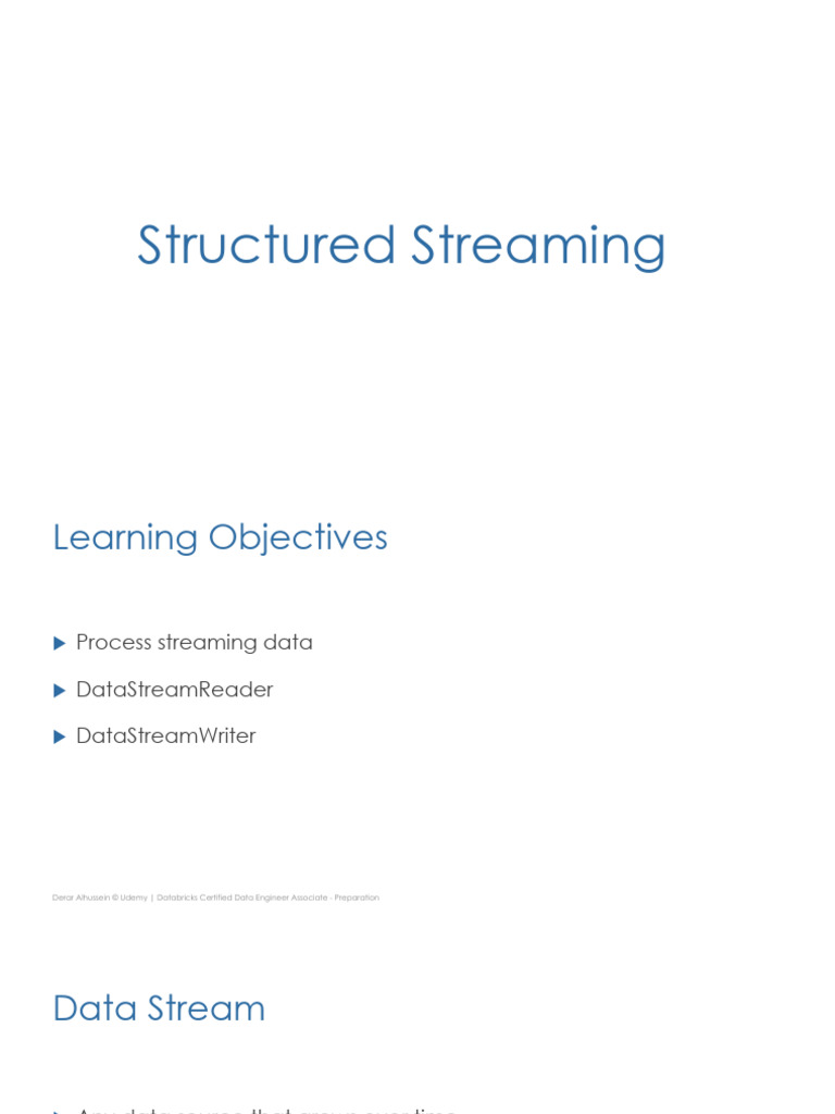 Structured Streaming | PDF | Data | Software