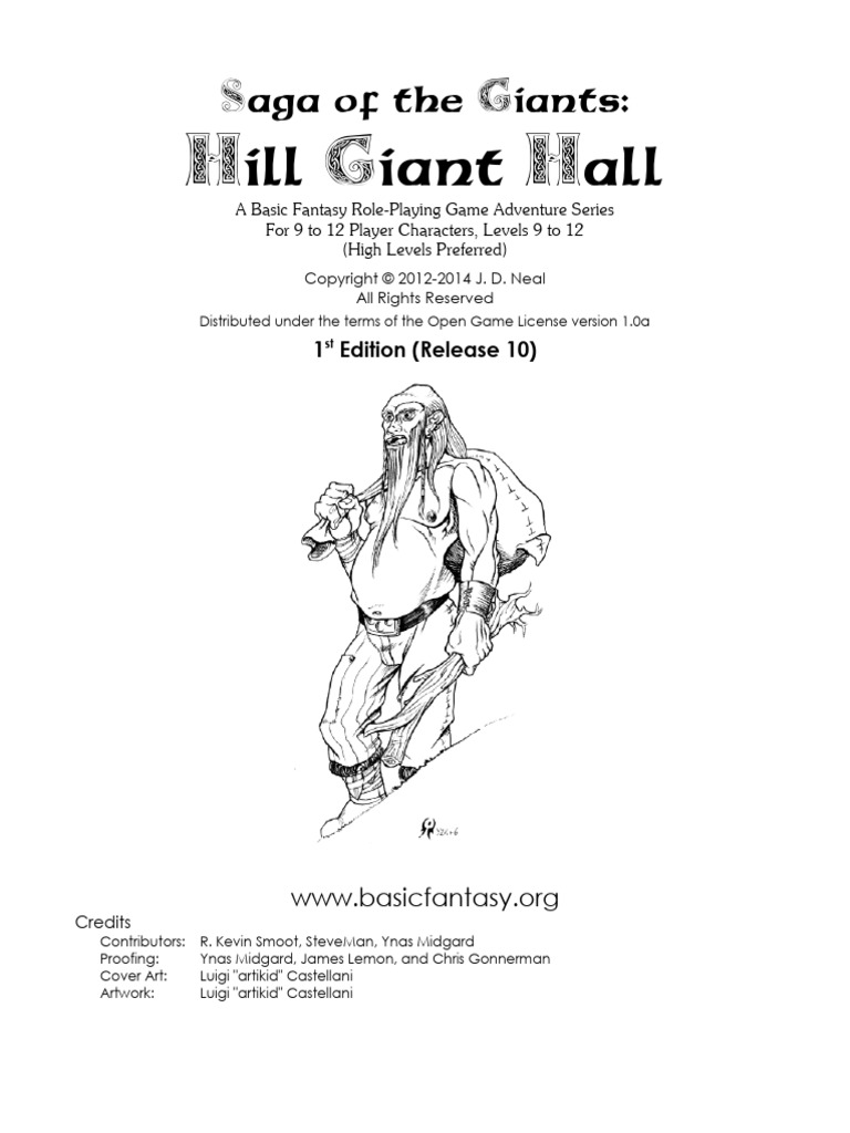 SG1 Saga of The Giants Hill Giant Hall r10 | PDF | Barrel