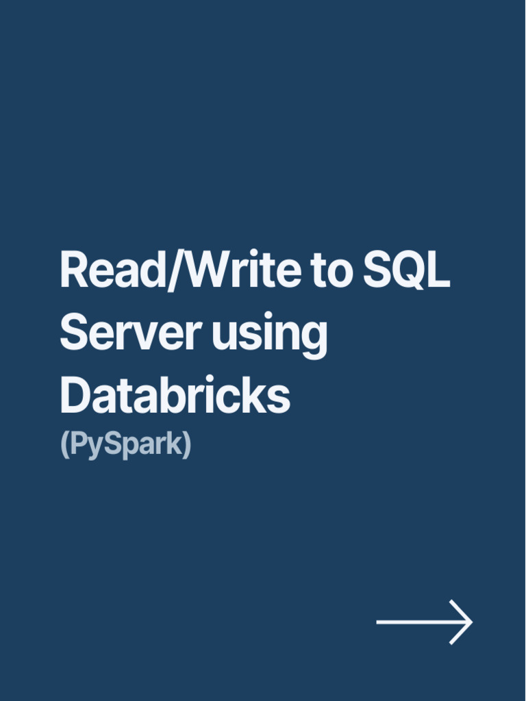 Databricks to SQL: A PySpark Guide | PDF | Science & Mathematics | Computers