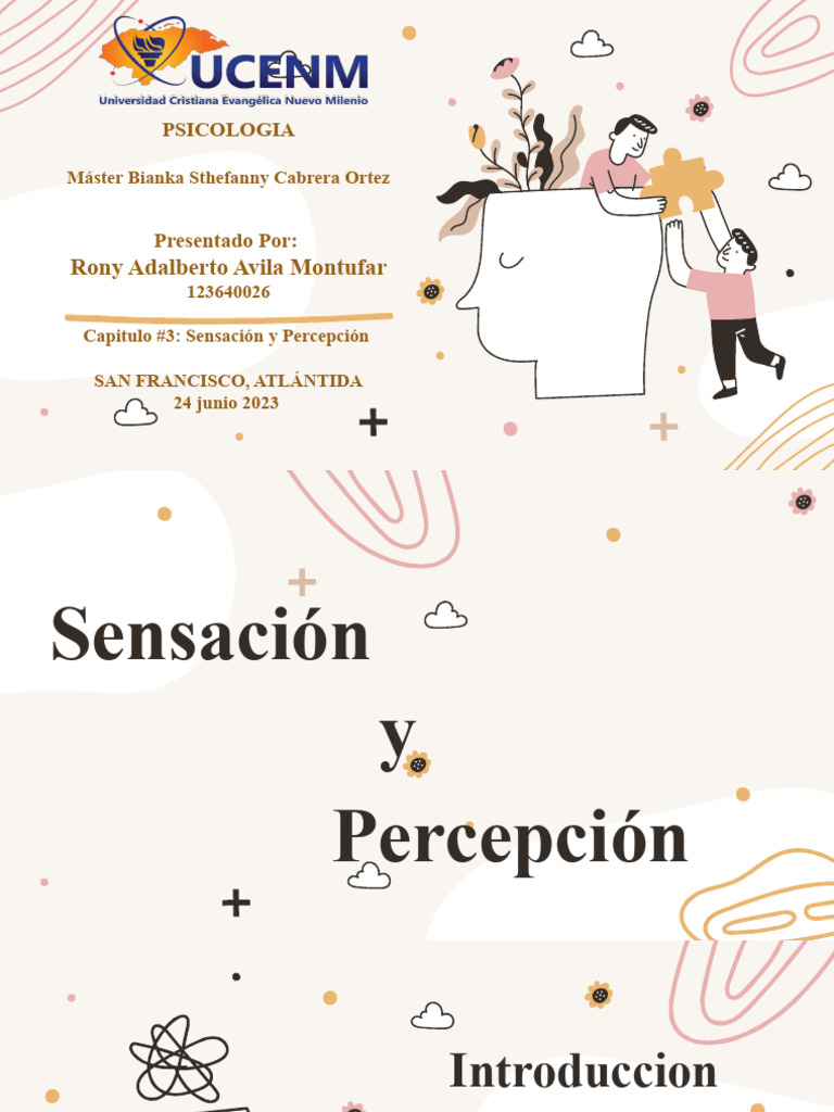 Presentacion Capitulo #3 Psicologia | Descargar gratis PDF | Percepción visual | Sentidos