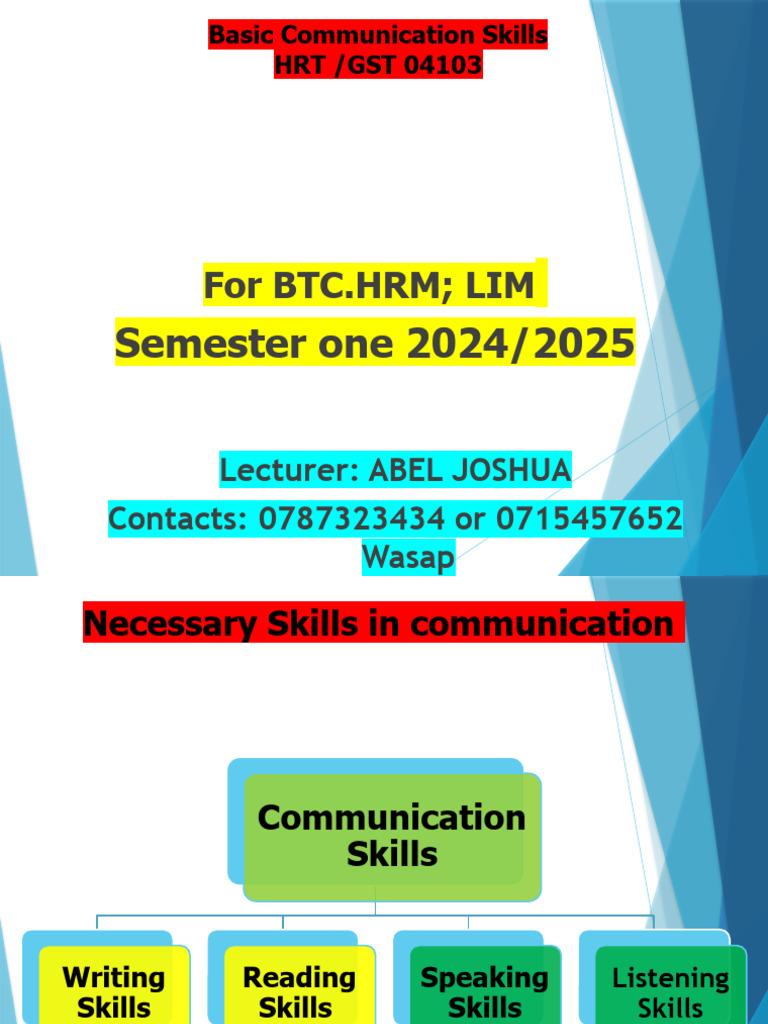 Basic Communication Skills Module 1 and 2 | PDF | Public Speaking | Communication