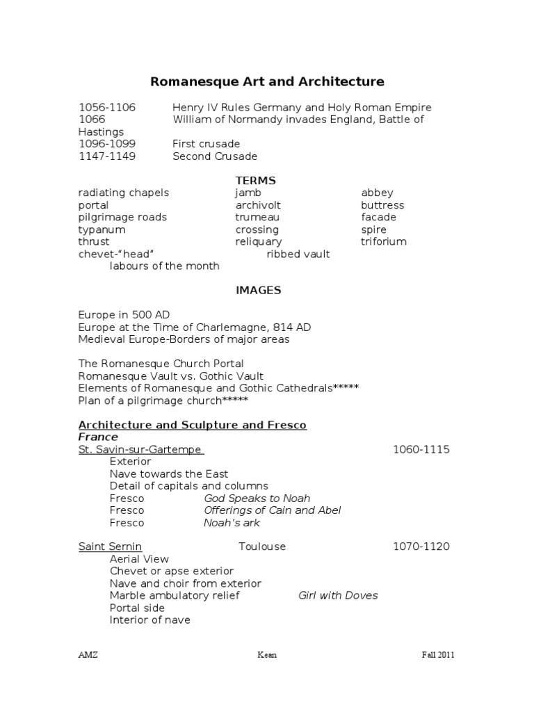 Romanesque Art and Architecture: Terms | Download Free PDF | Christian ...