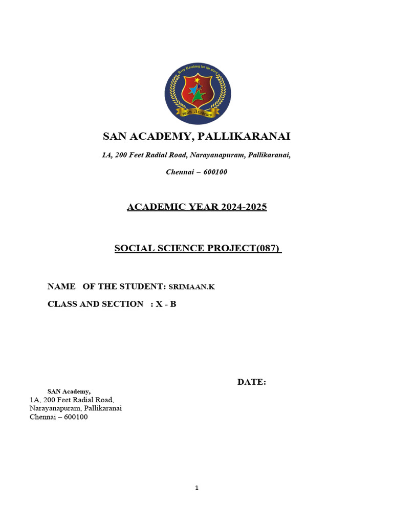 Template 2024-25-sst Class 10 Project | PDF | Consumer Protection | Goods