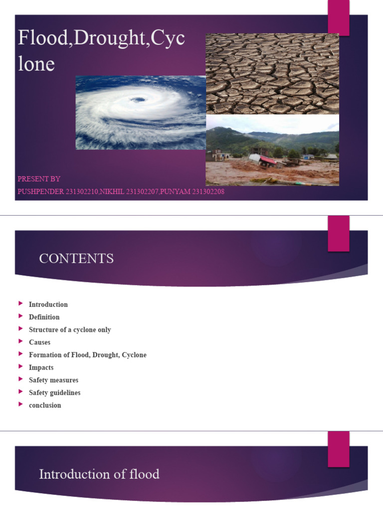 Flood, Drought, Cyclone | PDF | Eye (Cyclone) | Flood