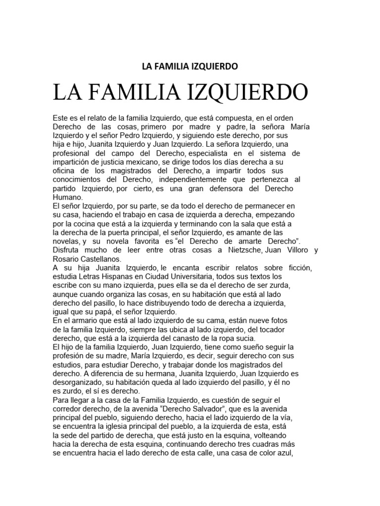 La Familia Izquierdo | PDF