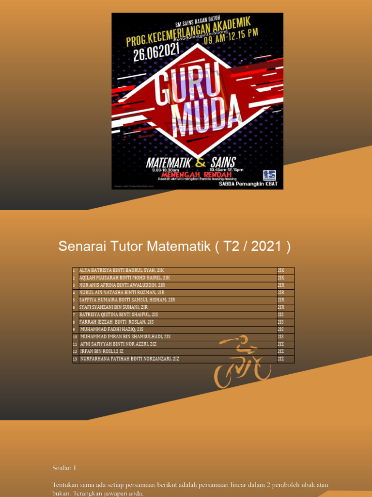 Bahan Guru Muda Math f2 24 Jun 2021 | PDF