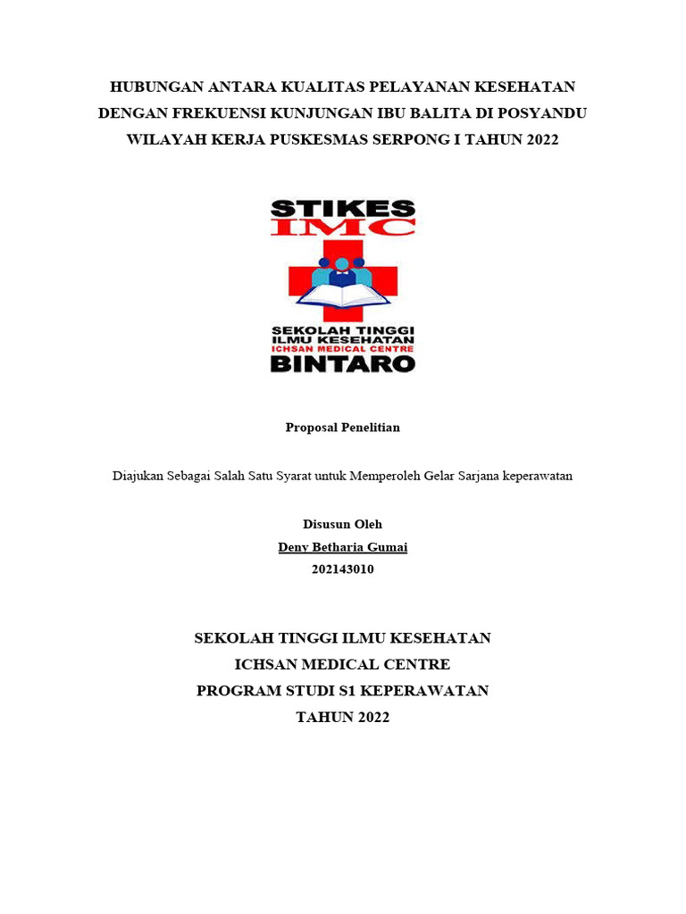 Proposal Deni Betharia Gumai NIM 202143010 | PDF | Karier & Perkembangan