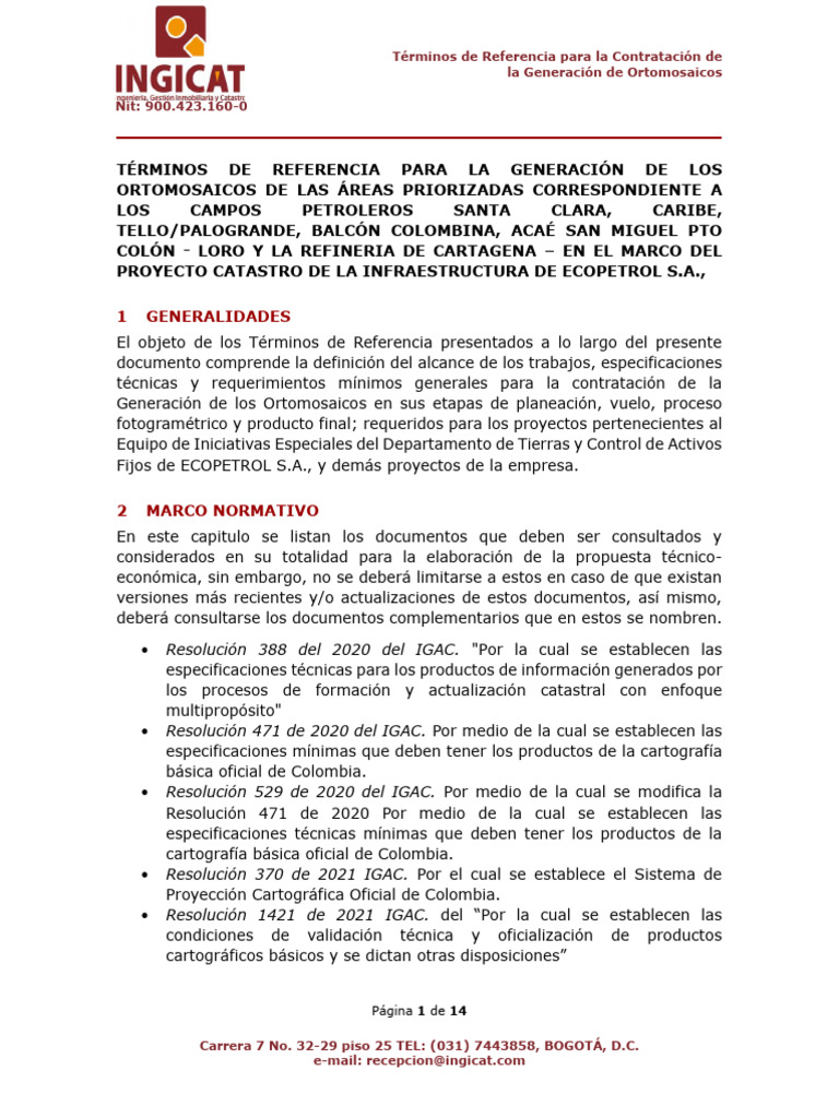 TDR - IG - 2024-01 Términos de Referencia Ortoimagenes Polígonos 2024 ...