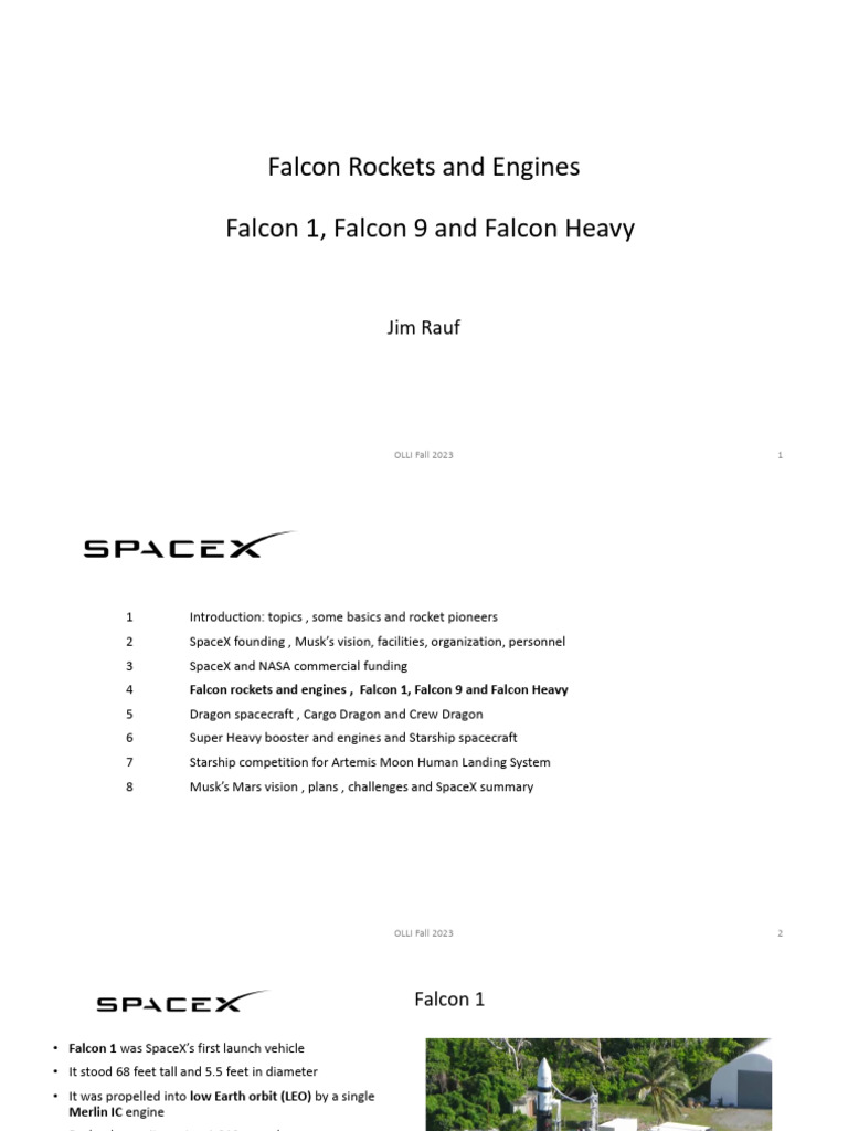 Overview of Falcon Rockets and Engines | PDF | Falcon 9 | Space X