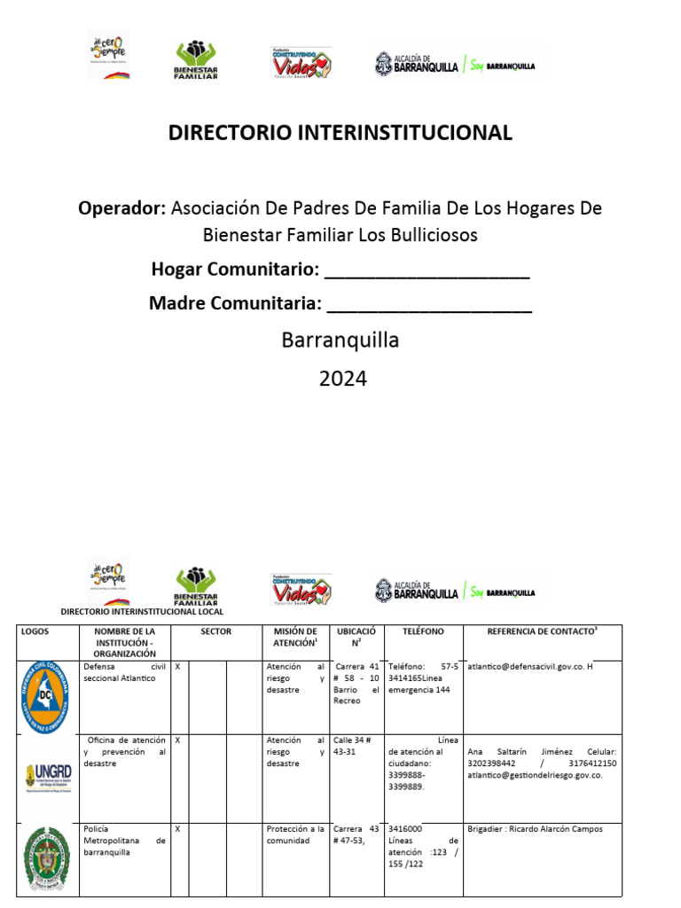 Directorio Institucional | PDF