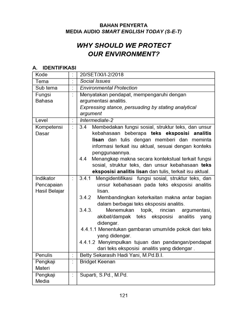 3499 SET SMA - We Should Protect Our Environment PANDUAN GURU | PDF | Climate Change | Natural ...