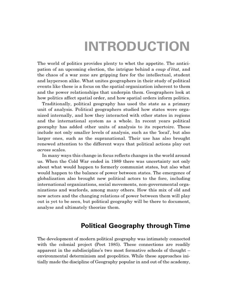 Political Geography Through Time: Across Scales | PDF | World Systems ...