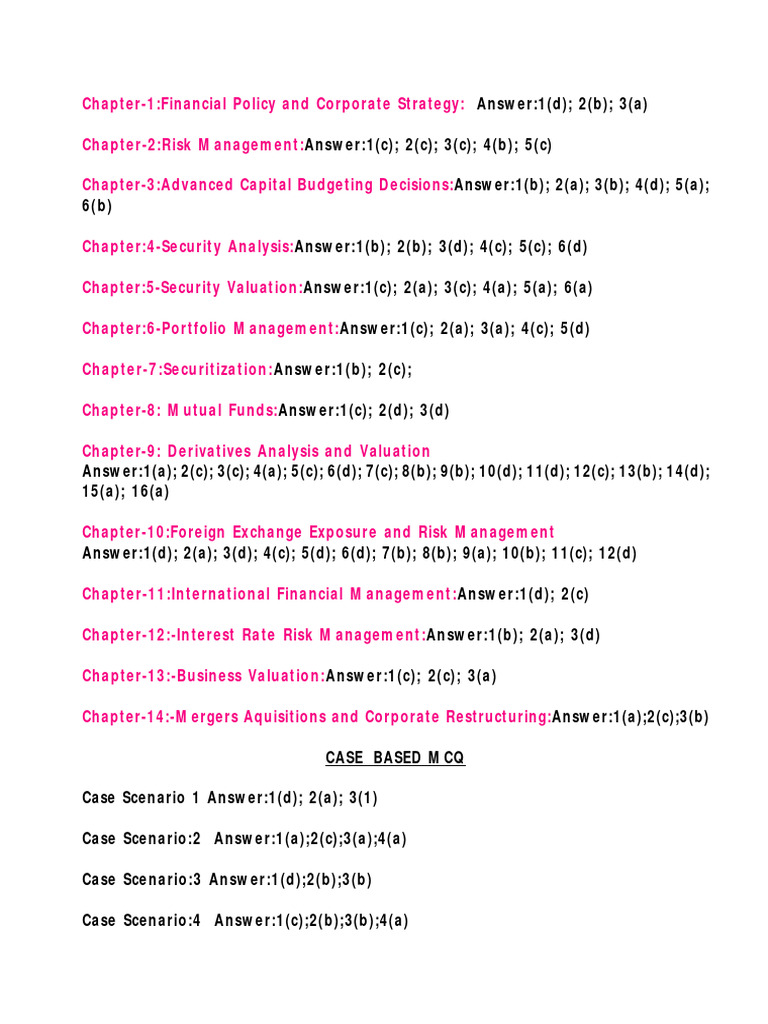 Finance & Investment MCQs | PDF | Finance & Money Management