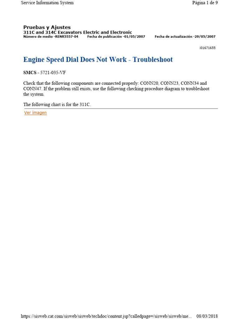 Engine Speed Dial Does Not Work - Troubleshoot | PDF