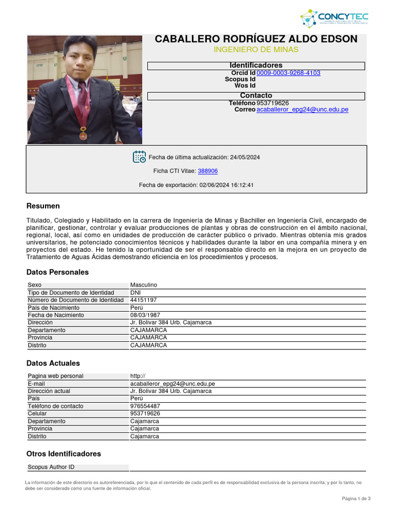 CTI VITAE y Screenshot | PDF | Documento de identidad | Ingeniería