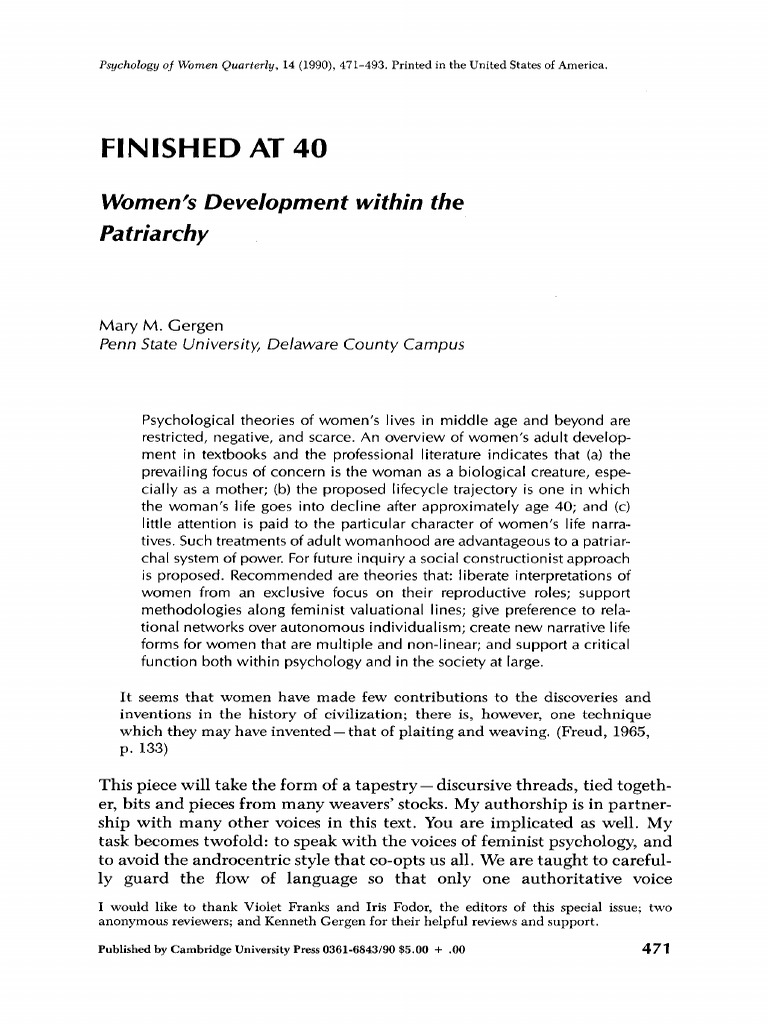 gergen 1990 | PDF | Psychology | Theory