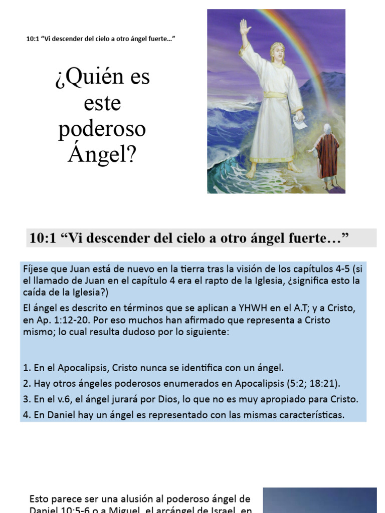 El Ángel Poderoso en Apocalipsis 10 | PDF | Libro de daniel | Libro de ...