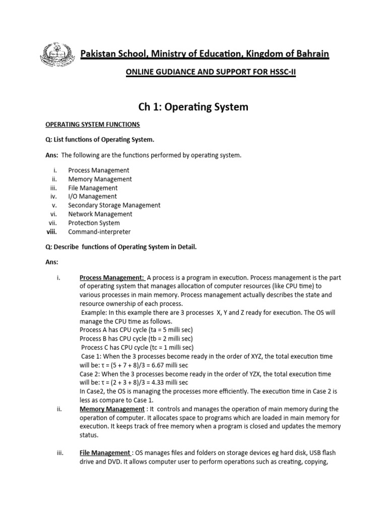G12ComputerSc Week2 | PDF | Process (Computing) | Thread (Computing)