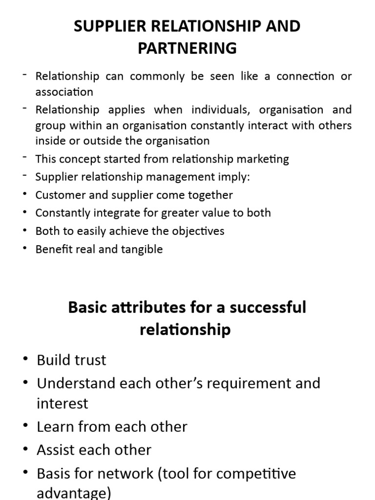 Supplier Relationship Management Guide | PDF | Strategic Management ...