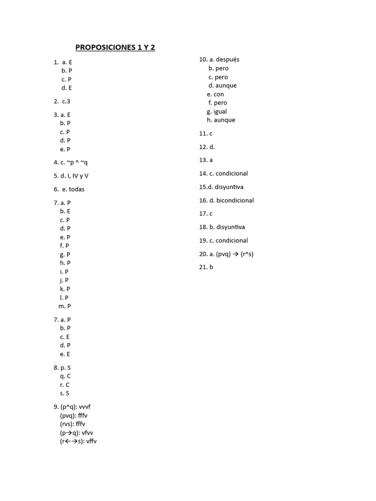 Proposiciones 1 y 2 | PDF