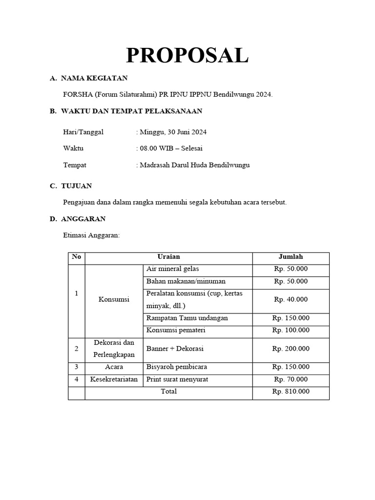 Proposal - Forsha 2024 | PDF