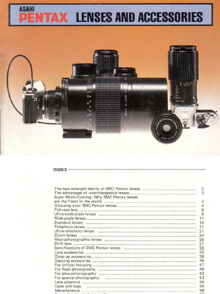 19xx Pentax Lens Catalog | PDF