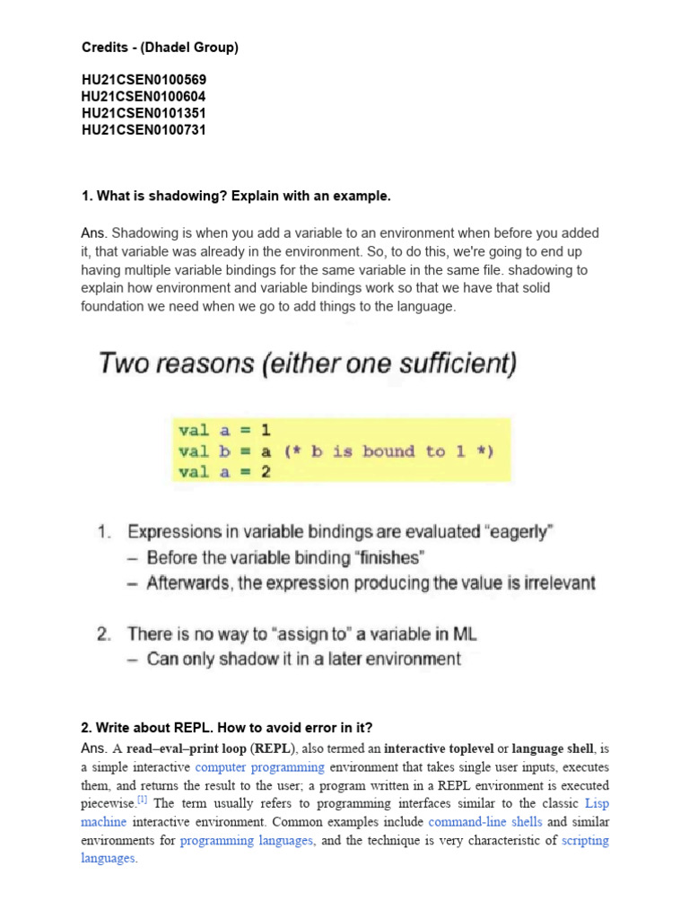 Programming Languges Qb Answers Pdf Parameter Computer Programming Scope Computer Science