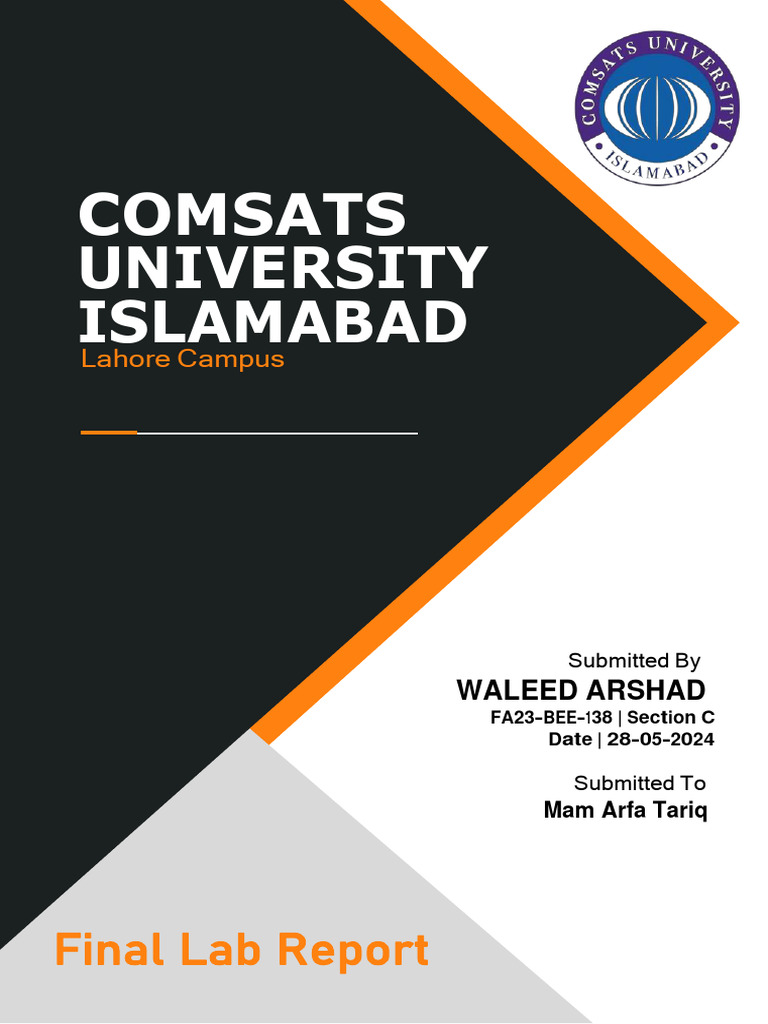 DLD Final LAB Report | PDF | Logic | Mathematics
