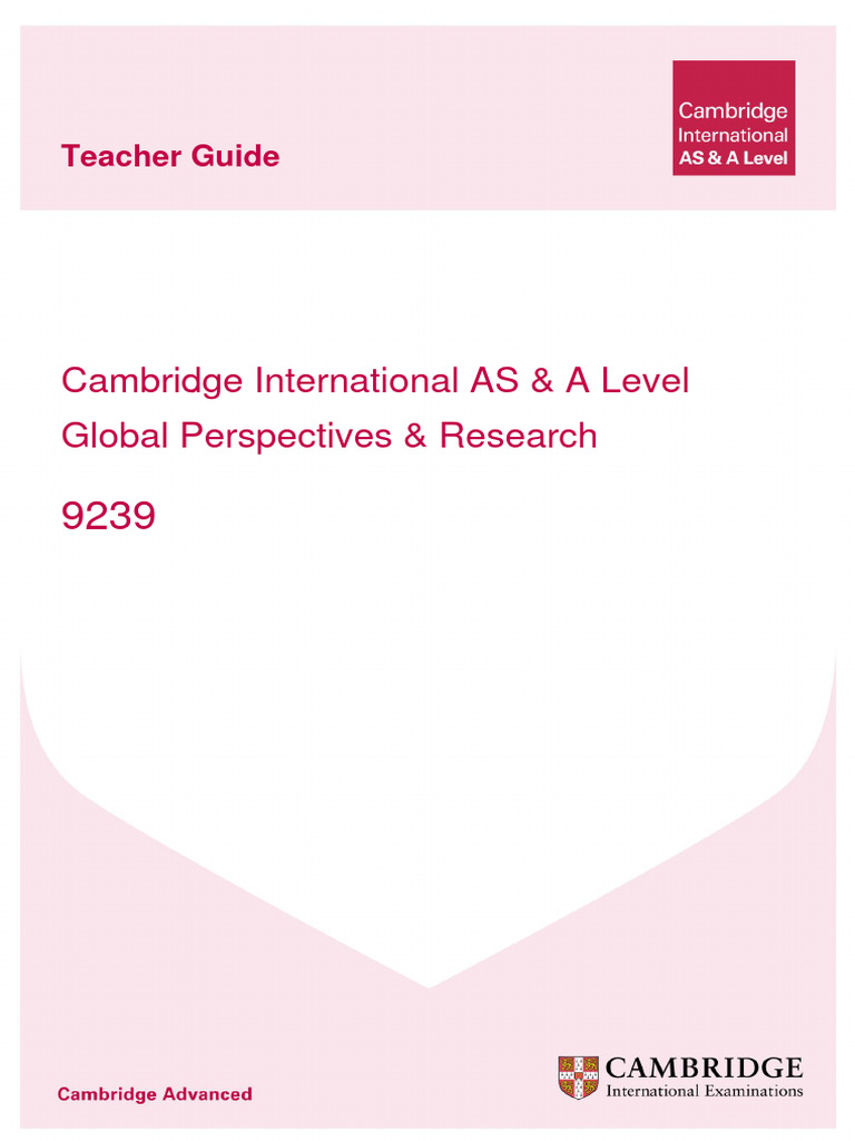 Cambridge Global Perspectives Teacher Guide | PDF | Learning | Thought