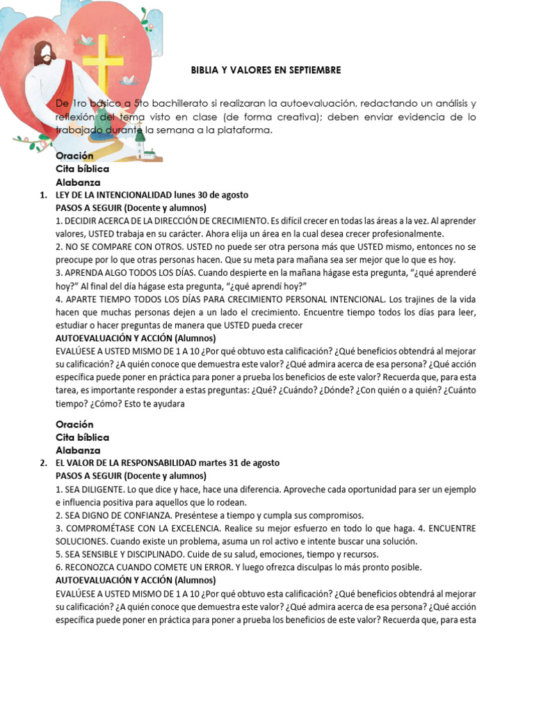 Valores y Autoevaluación en Educación | PDF | Maestros | Evaluación