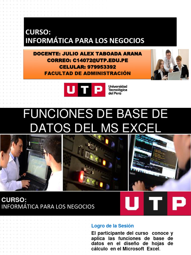S11 - s1 - FUNCION-BASE DE DATOS-EXCEL | PDF | Microsoft Excel | Bases de datos