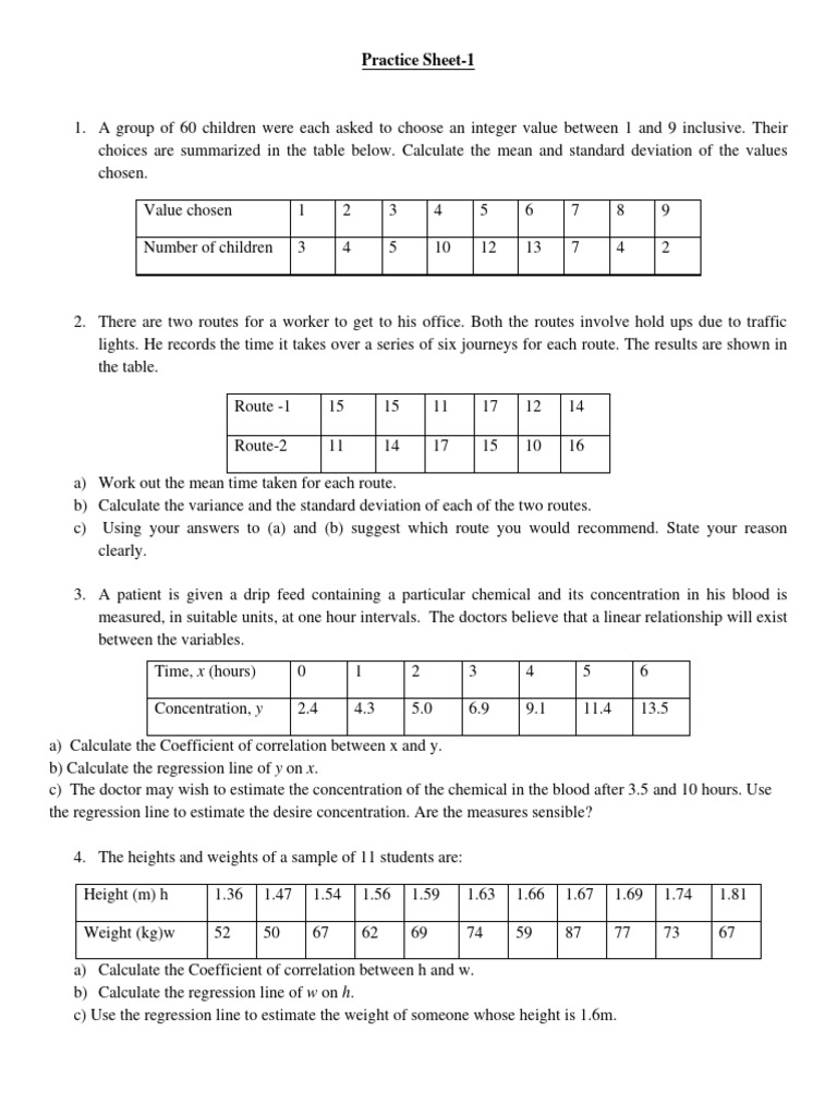 221 Practice Sheet | PDF | Statistics | Estimation Theory
