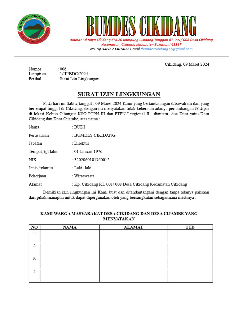 Izin Lingkungan | PDF | Griya & Taman