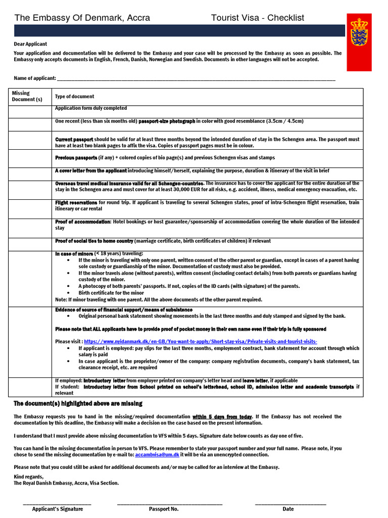 Tourist-Checklist | Download Free PDF | Travel Visa | Passport