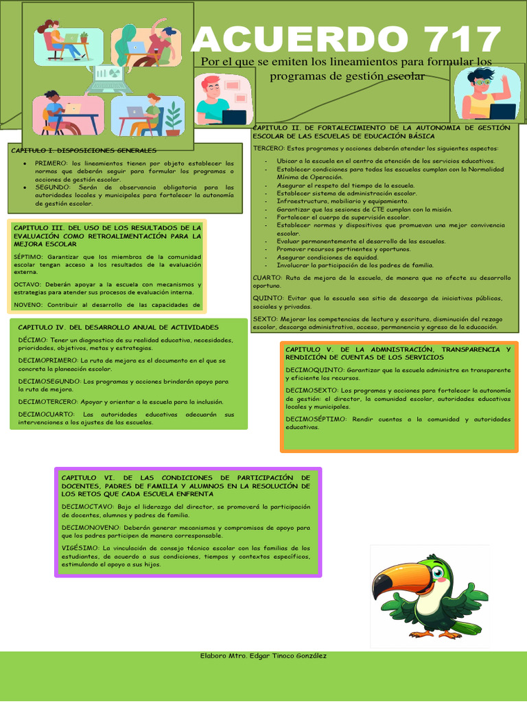 Acuerdo 717 Mtro. Edgar Tinoco Gonzalez - 122222 | PDF | Escuelas | Evaluación