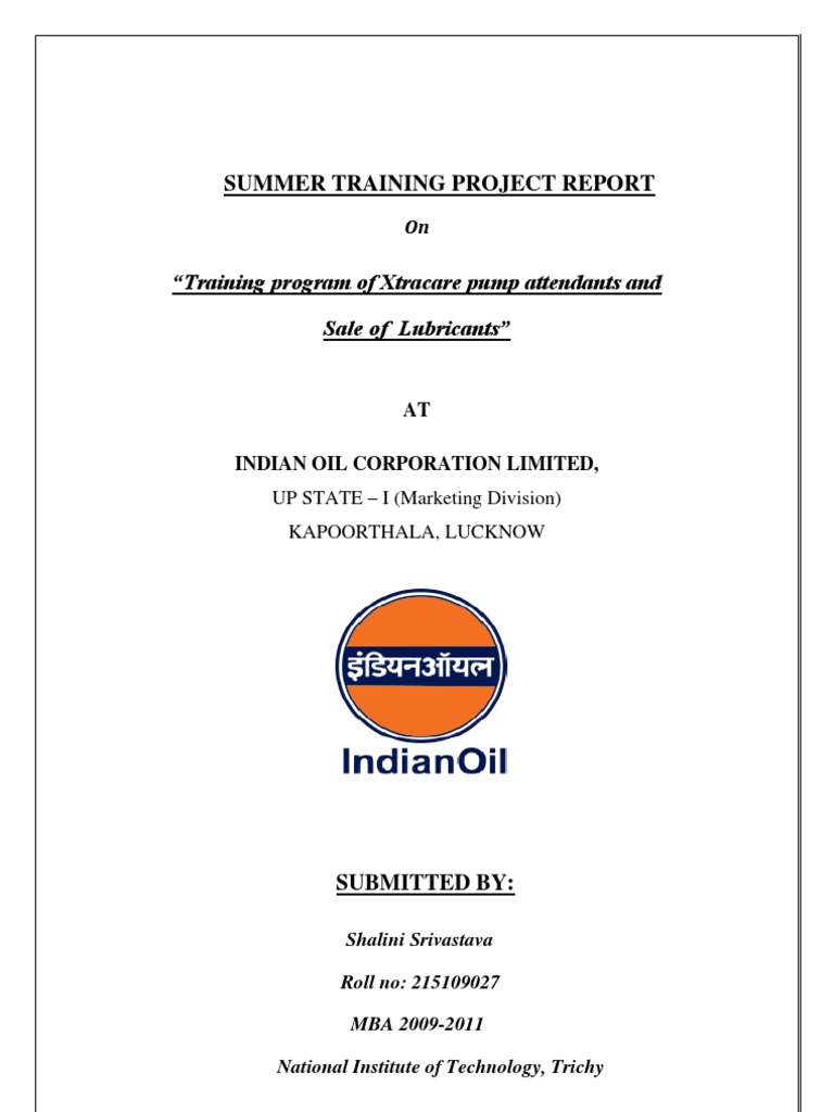 Iocl Project Report-Shalini | PDF | Oil Refinery | Petroleum Industry