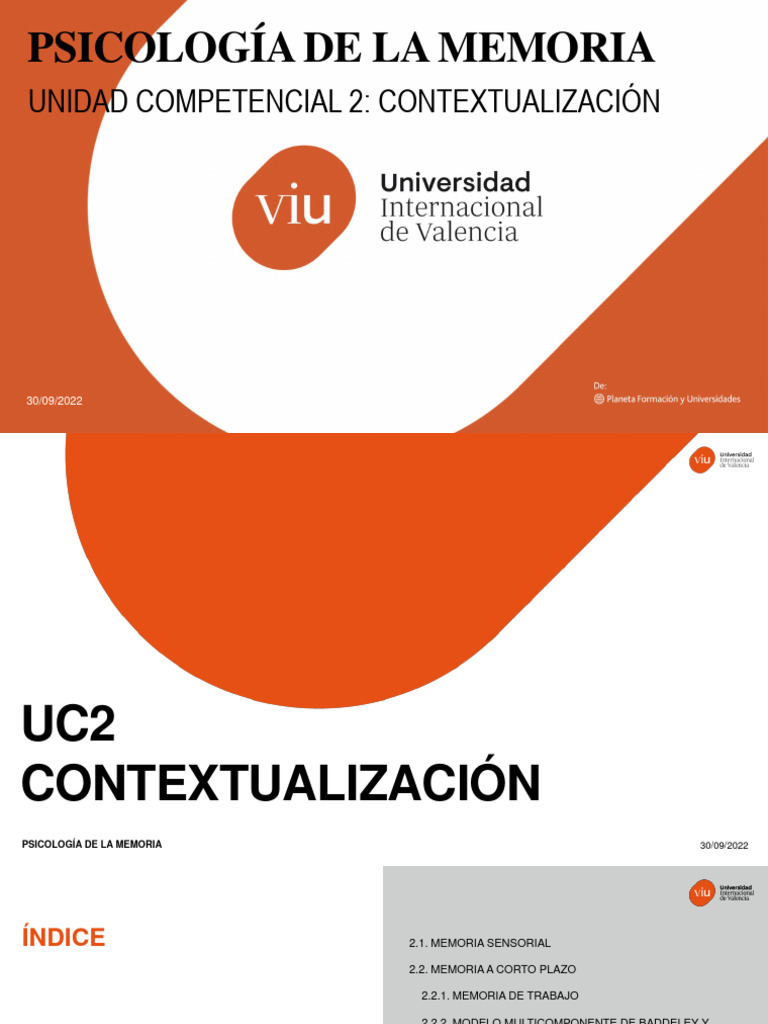 Contextualización Uc2 PDF | PDF | Memoria | Memoria de trabajo