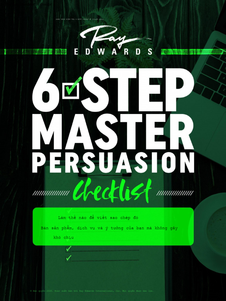 6 Step Master Persuasion Checklist | PDF