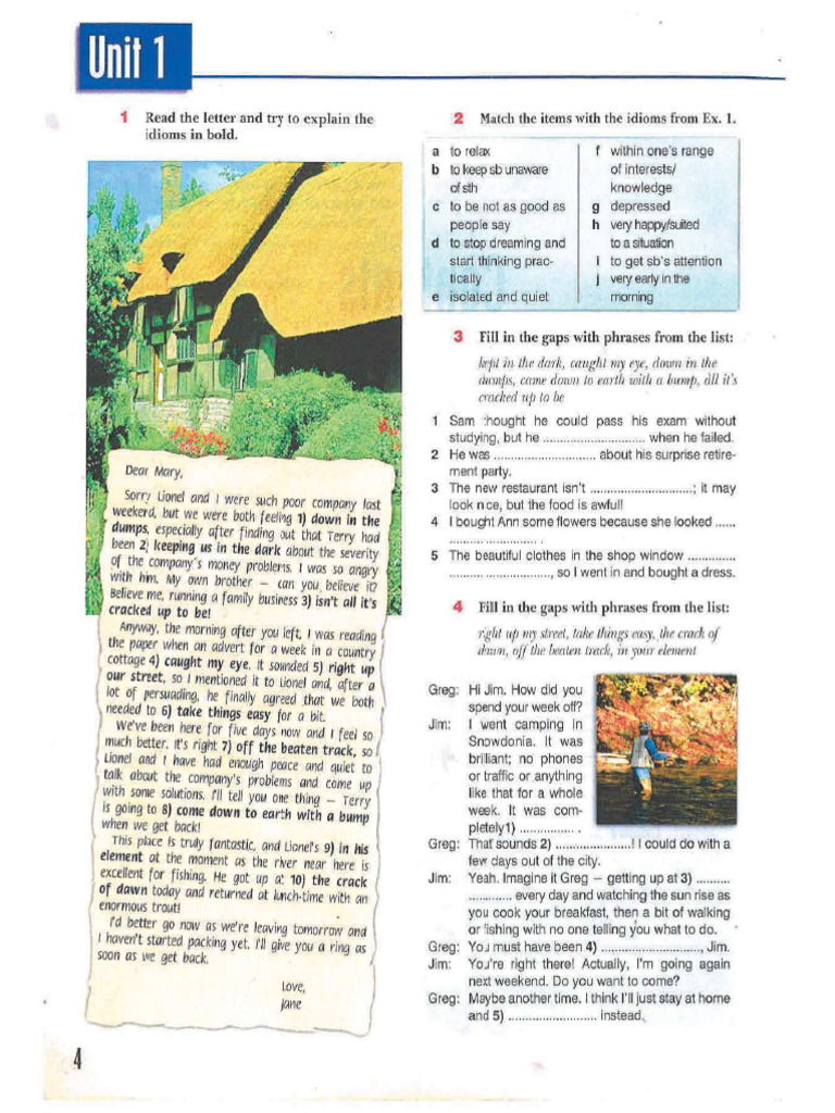 Idioms U1-5 | PDF