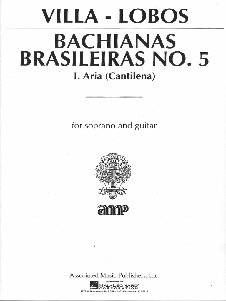 Bachianas Brasileras No 5 - Villa - Lobos | PDF