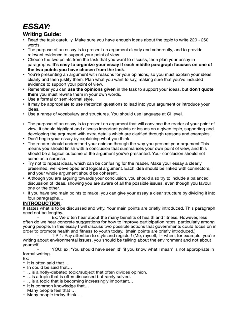 Writing | PDF | Essays | Argument