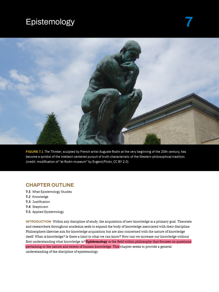 Epistemology | PDF | Knowledge | Epistemology