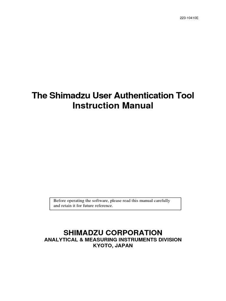 Manual User Authentication Tool | PDF | Password | Installation ...