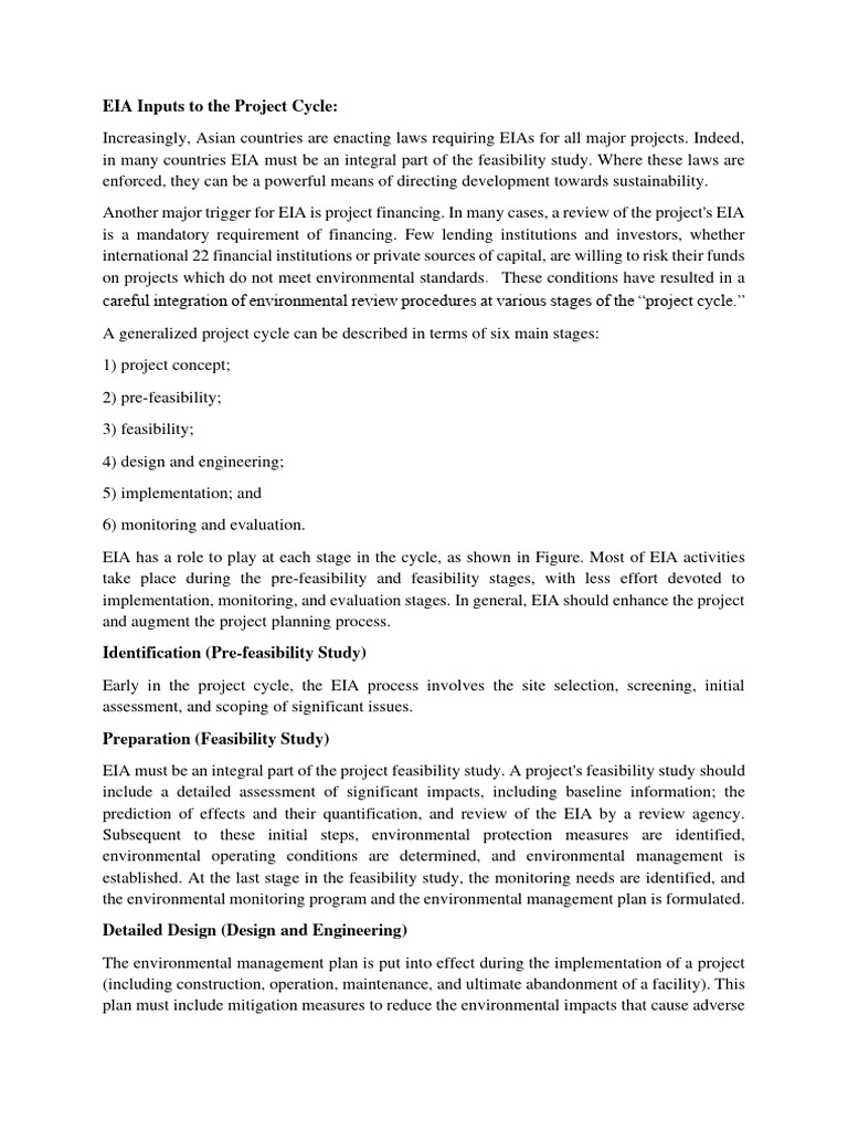 EIA Notes Unit 1 | Download Free PDF | Environmental Impact Assessment ...