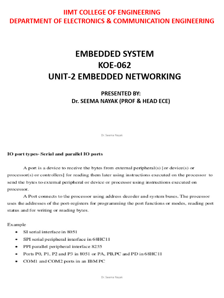 Unit 2 | PDF | Microcontroller | Computer Networking