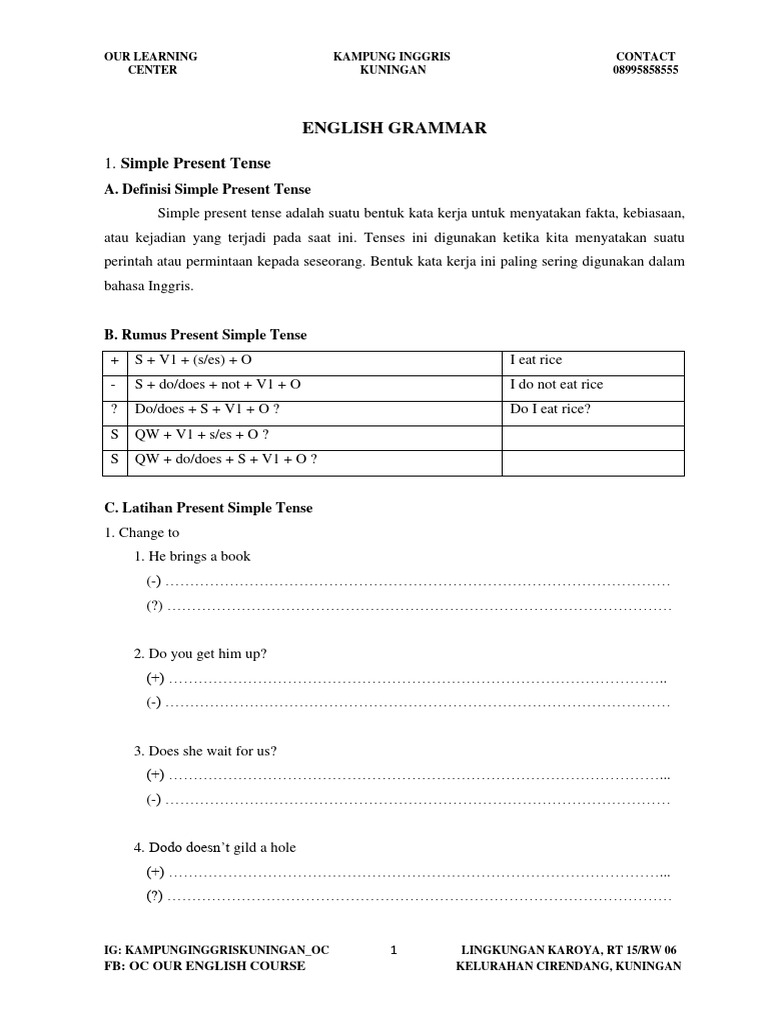 Basic Grammar | PDF | Seni & Disiplin Bahasa