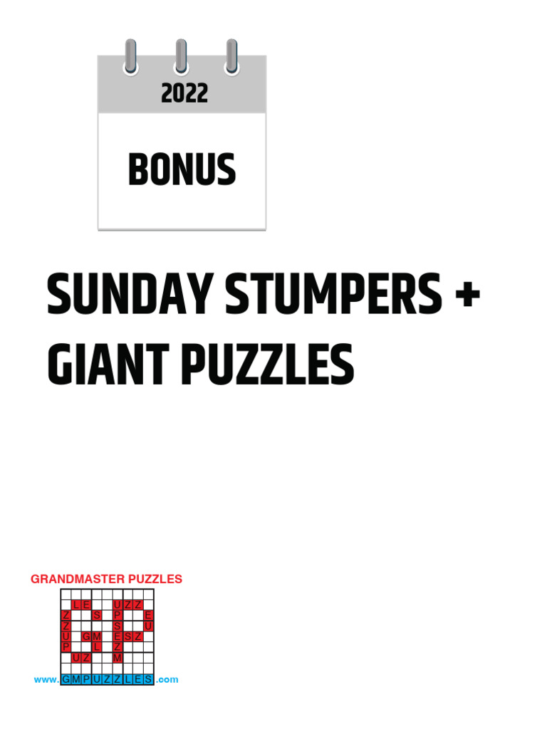 2022WBonus Stump Puzzles | PDF | Logic Puzzles | Puzzles